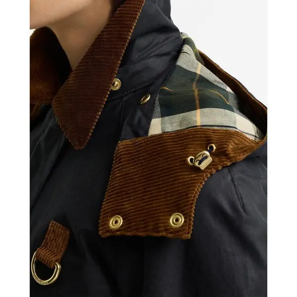 Barbour Hooded Cord Collar Waxed Parka