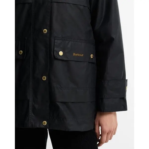 Barbour Hooded Cord Collar Waxed Parka