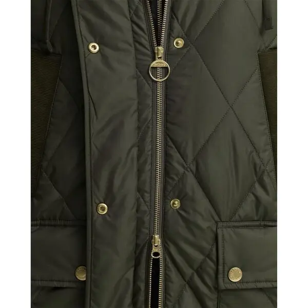 Barbour Diamond Quilted Long Hooded Coat