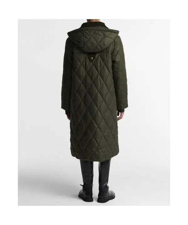 Barbour Diamond Quilted Long Hooded Coat