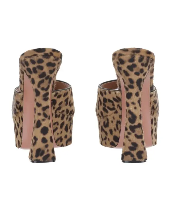 Amina Muaddi Cheetah Print High-heeled Sandals