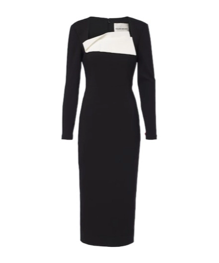 Roland Mouret Paneled Crepe Cocktail Dress