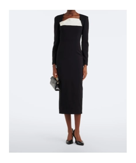 Roland Mouret Paneled Crepe Cocktail Dress