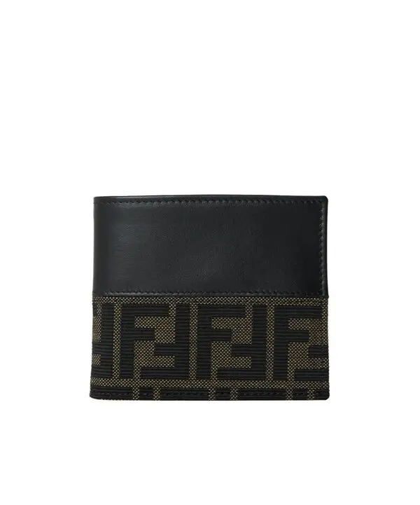 Fendi Jacquard Spliced Short Wallet - No