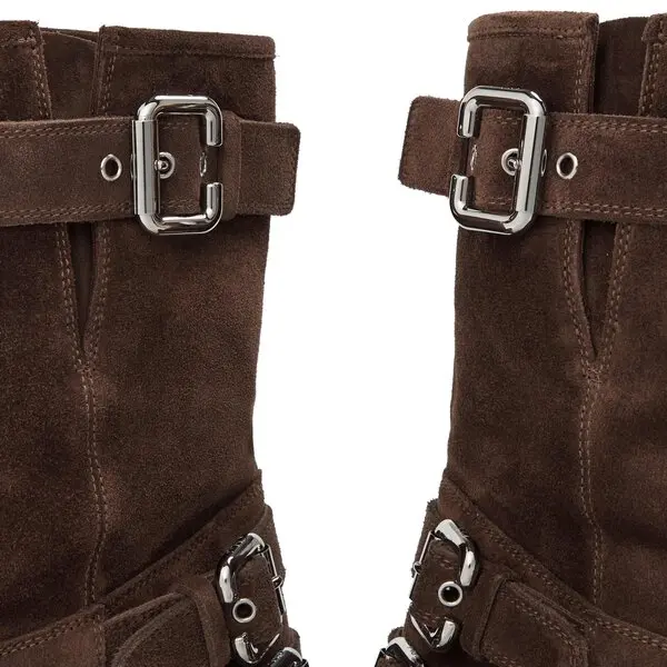 Chloé Vintage-style Multi-buckle Block Heel Ankle Boots