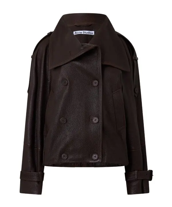 Acne Studios Vintage Cropped Leather Jacket - No