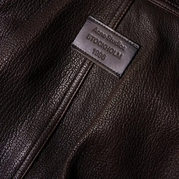 Acne Studios Vintage Cropped Leather Jacket - No