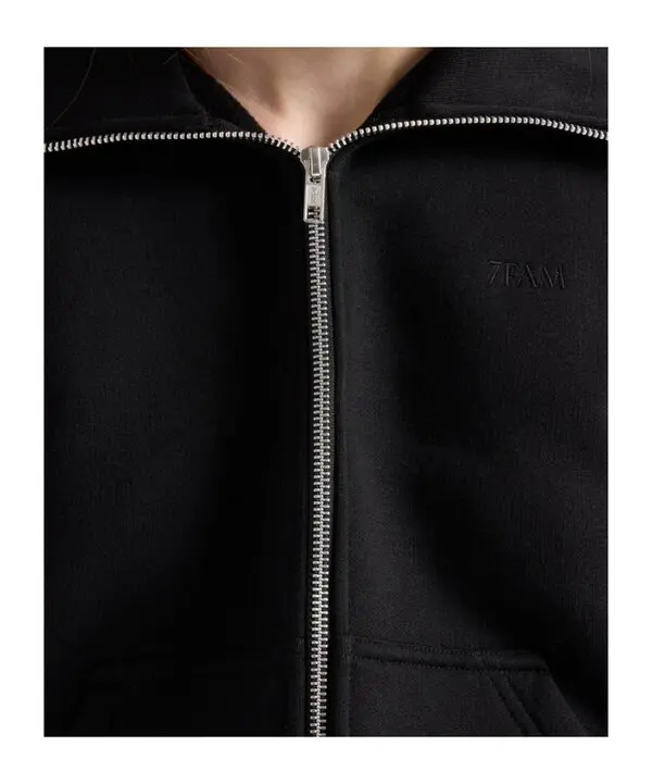 7 For All Mankind High-neck Zip-up Hoodie
