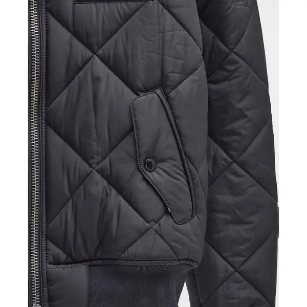 Barbour Diamond Quilted Cropped Bomber Jacket