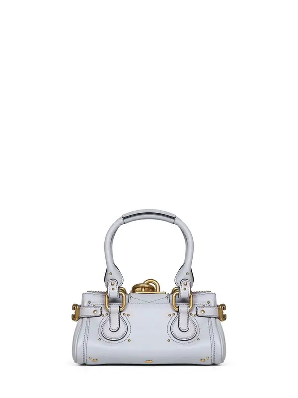 Chloé Studded Padlock Shoulder Bag - Gray-blue