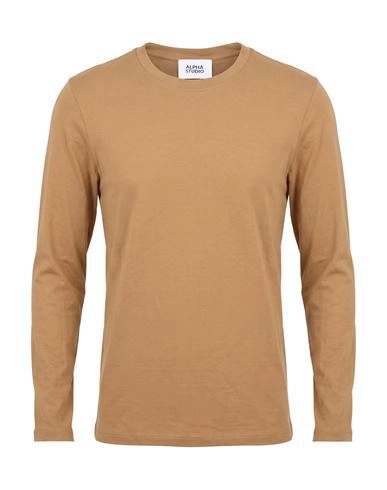 Alpha Studio T-shirt Burgundy Size Cotton, Elastane - Khaki