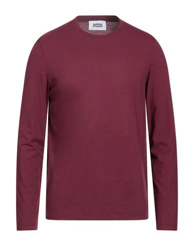 Alpha Studio T-shirt Burgundy Size Cotton, Elastane