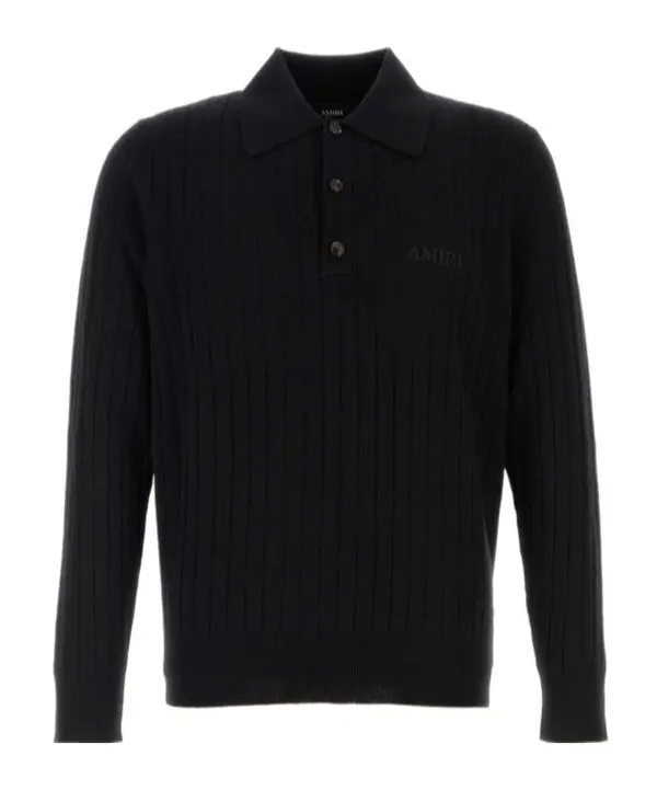 Amiri Long-sleeved Knit Polo Shirt