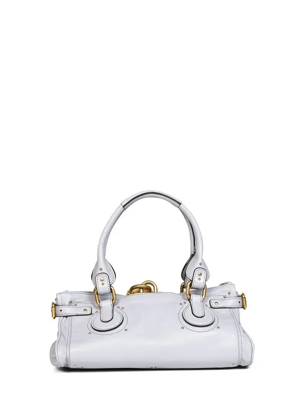 Chloé Paddingon Padlock Shoulder Bag - White