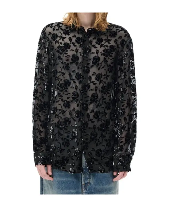 ANN DEMEULEMEESTER Andre Floral-devoré Shirt