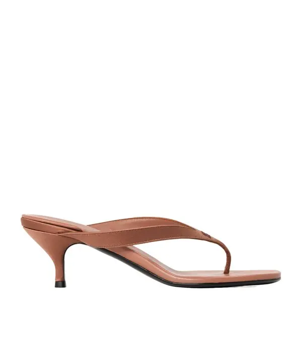 Miu Miu Satin Thong Kitten Heel Mules