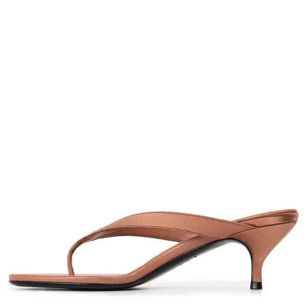 Miu Miu Satin Thong Kitten Heel Mules