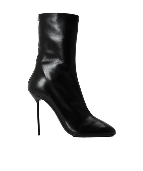 Paris Texas Minimalist High-heel Ankle Boots - Black