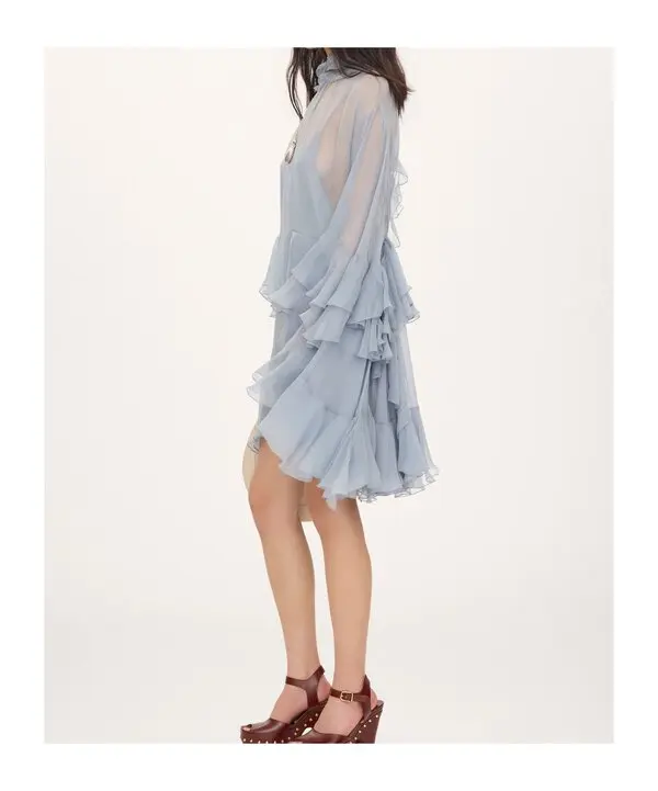 Chloé Silk Ruffled Mini Dress