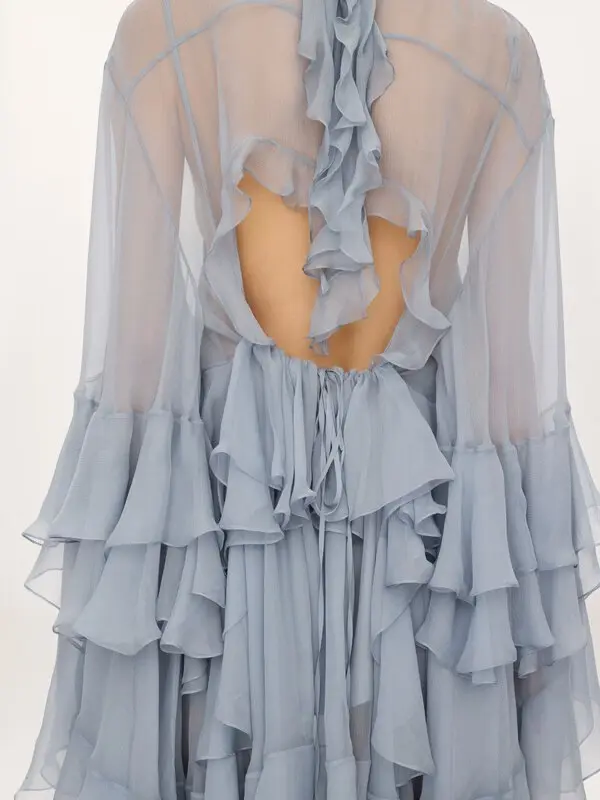 Chloé Silk Ruffled Mini Dress