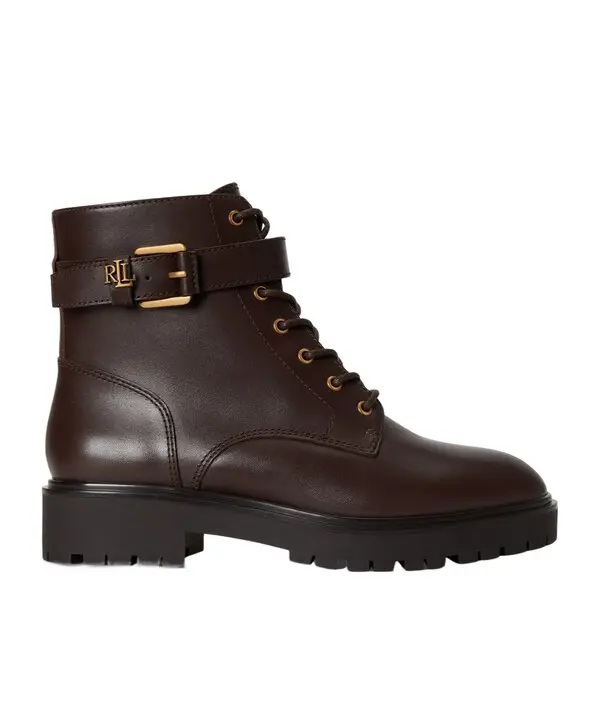 Ralph Lauren Lace-up Platform Ankle Boots - No