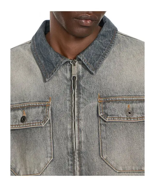 Off-White Bookish Zip-up Denim Jacket