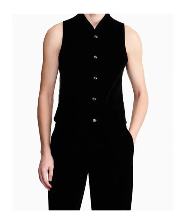 Giorgio Armani Velvet Button-up Waistcoat