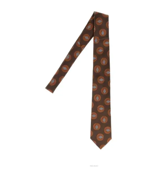 Giorgio Armani Geometric Pattern Neck Ties - No