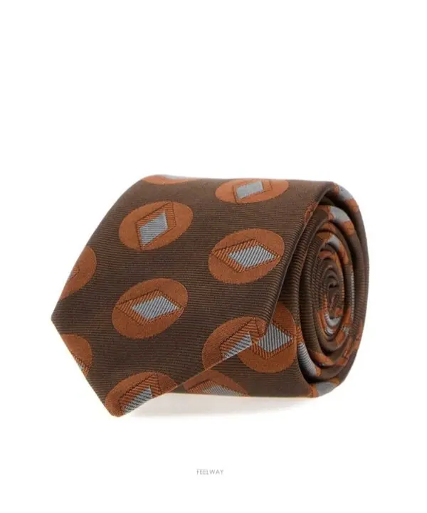 Giorgio Armani Geometric Pattern Neck Ties - No