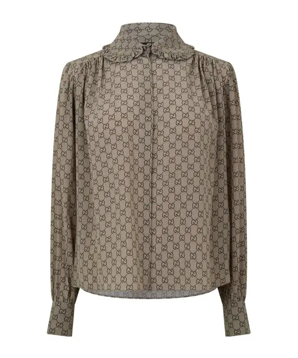 Gucci Geometric Pattern Long-sleeve Shirt