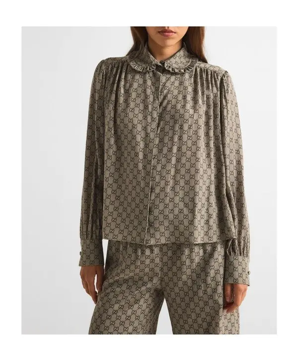 Gucci Geometric Pattern Long-sleeve Shirt