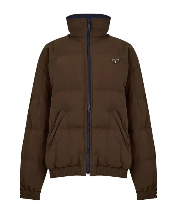 Prada Stand Collar Zip-up Casual Jacket