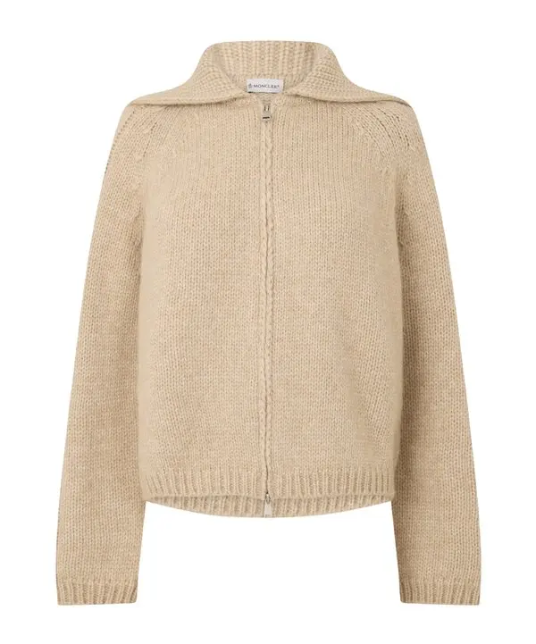 Moncler Lapel Zip Knit Cardigan - No