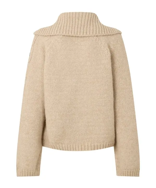 Moncler Lapel Zip Knit Cardigan