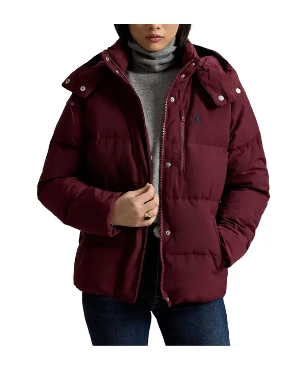 Polo Ralph Lauren Hooded Cropped Down Coat