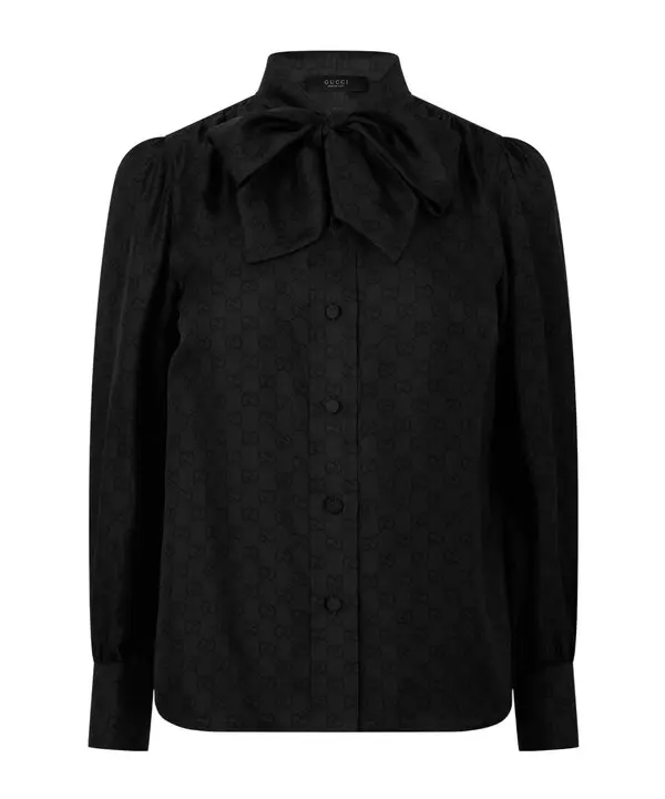 Gucci Long-sleeve Shirt With Subtle Jacquard