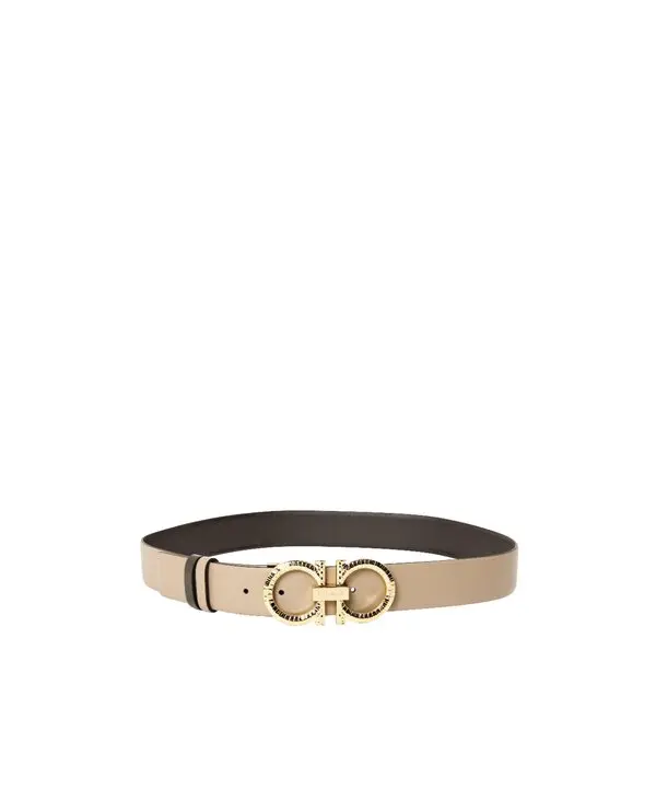 FERRAGAMO Casual Belt With Double-ring Buckle - No