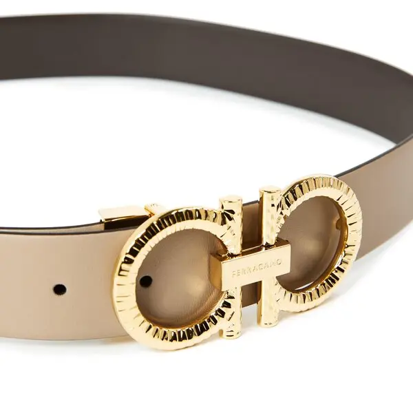 FERRAGAMO Casual Belt With Double-ring Buckle