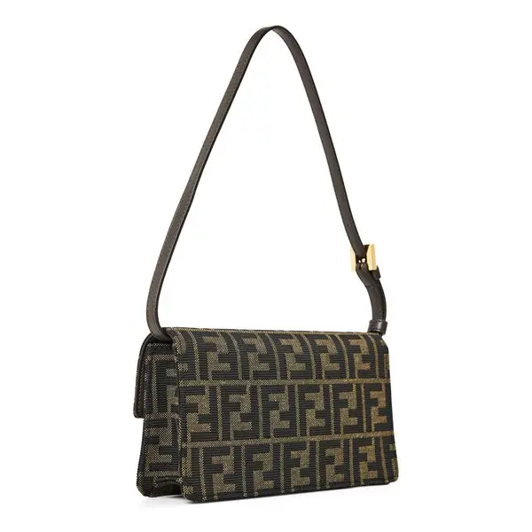 Fendi Monogram Canvas Shoulder Bag