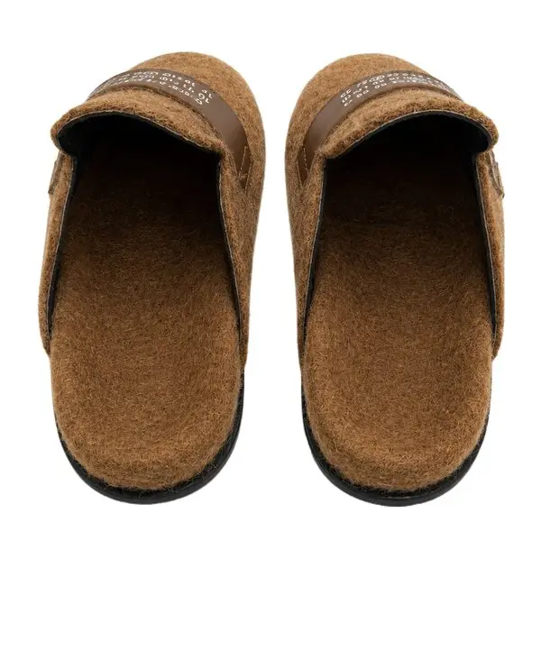 MAISON MARGIELA Logo-embellished Round-toe Mules
