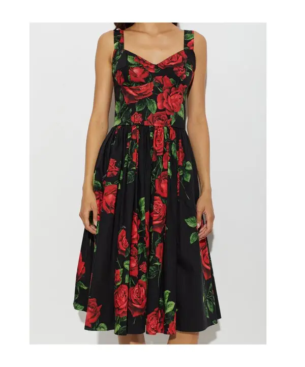 Dolce & Gabbana Floral Print Sleeveless Dress