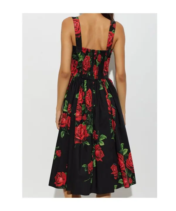 Dolce & Gabbana Floral Print Sleeveless Dress