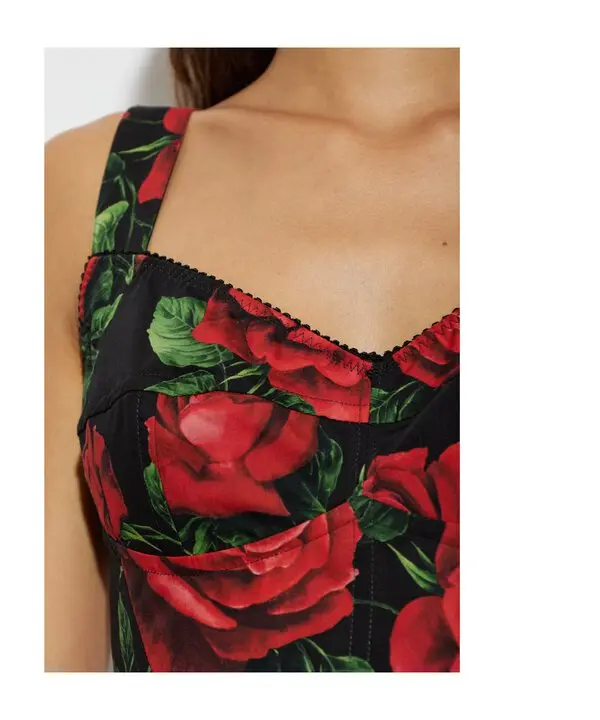 Dolce & Gabbana Floral Print Sleeveless Dress