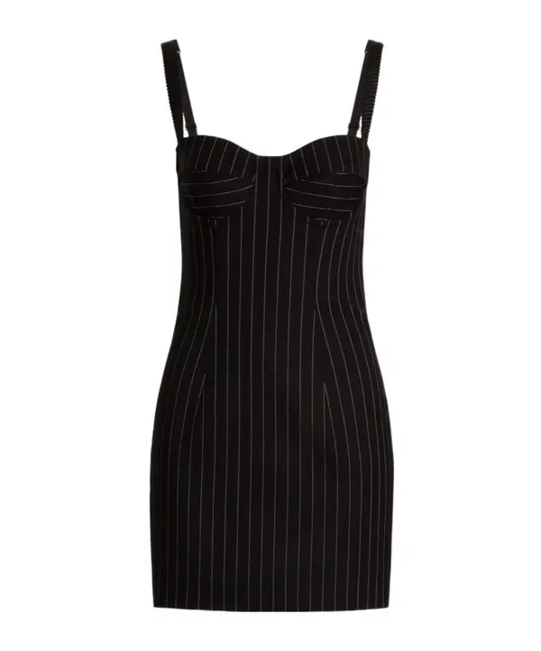 Dolce & Gabbana Dolce Gabbana Pinstriped Wool Dress