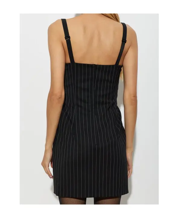Dolce & Gabbana Dolce Gabbana Pinstriped Wool Dress