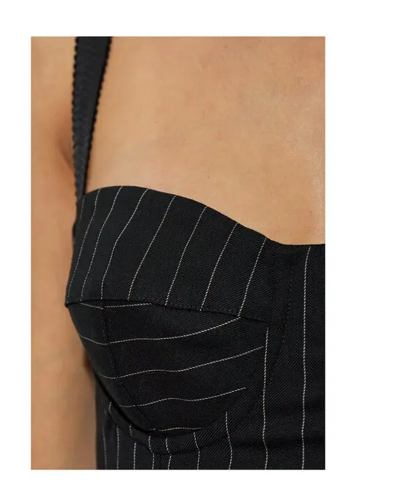 Dolce & Gabbana Dolce Gabbana Pinstriped Wool Dress