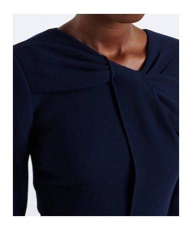 Roland Mouret Bow-embellished Wool Crepe Cocktail Dress