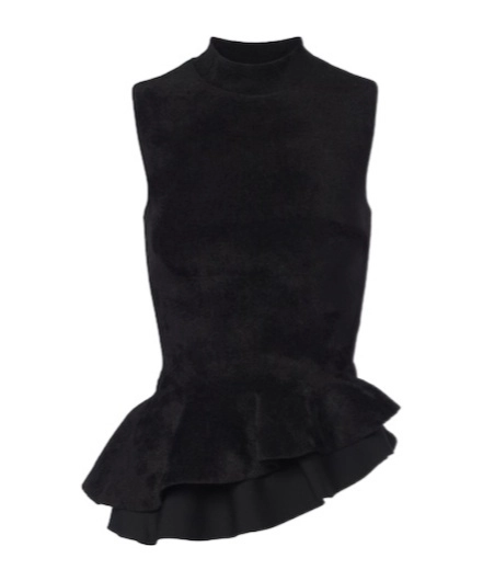 Roland Mouret Ruffled High-neck Sleeveless Top
