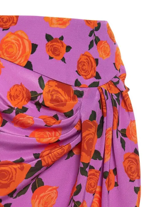 Giuseppe Di Morabito Printed Silk Crepe De Chine Mini Skirt