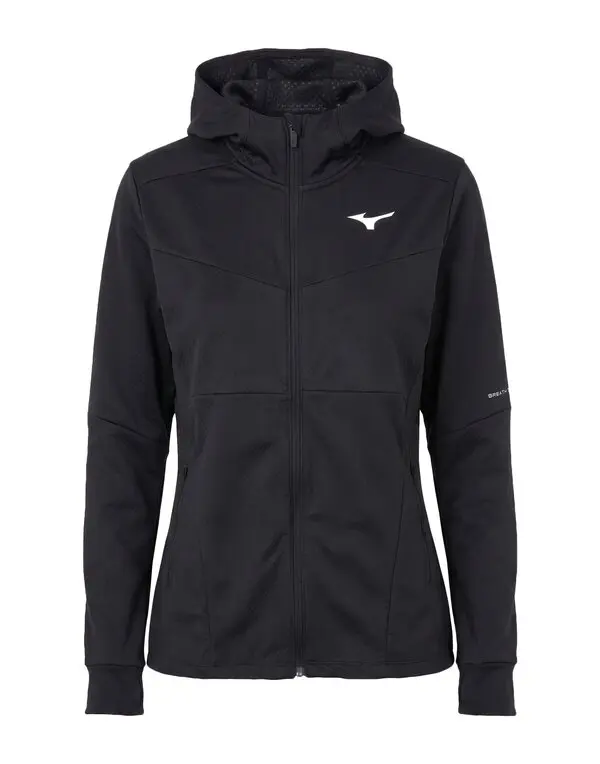 Mizuno Polyester Hooded Jacket - Black